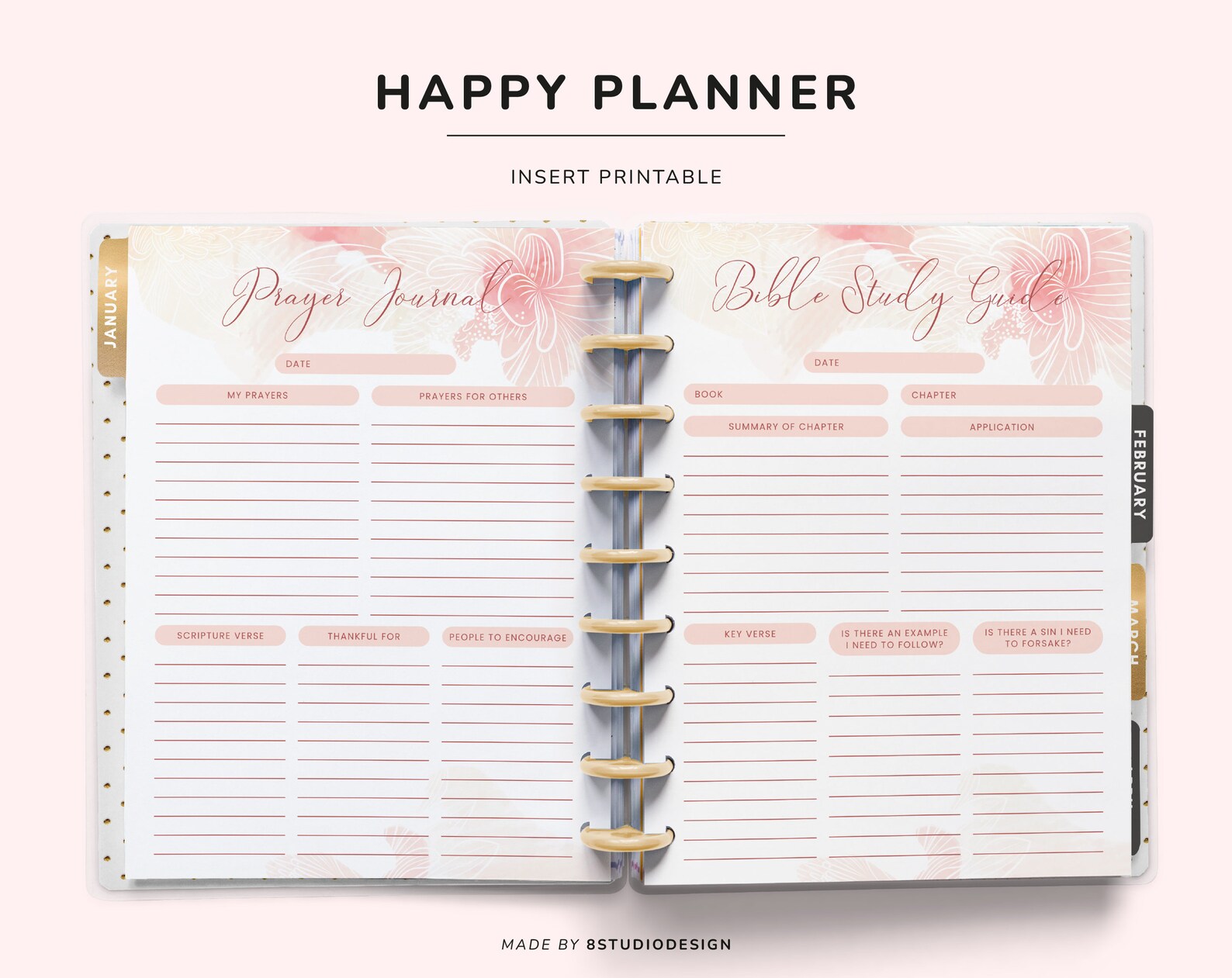 Bible Study Planner Template Planner Printable Prayer - Etsy
