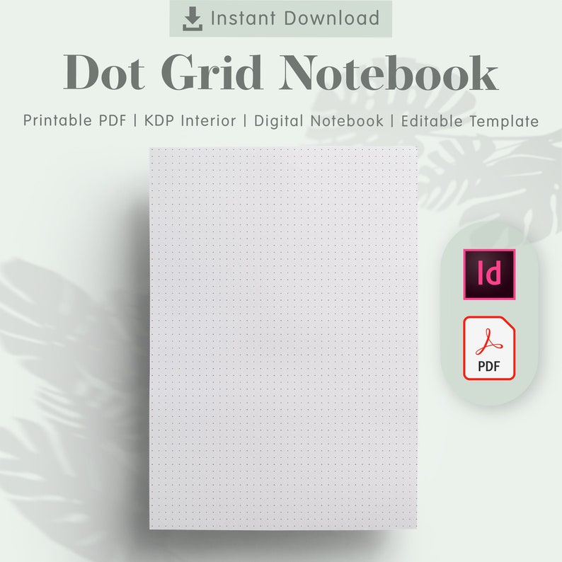 Dot Grid Notebook Printable Template - KDP Interiors Editable ...