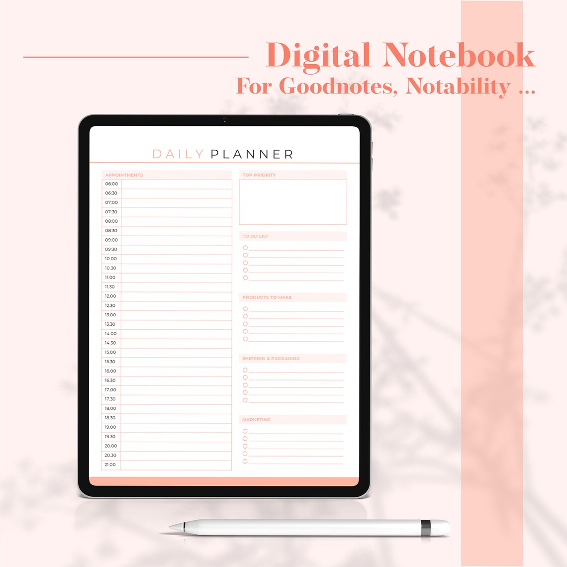 Daily Business Planner Template KDP Interiors Editable Etsy daily-business-planner-template-kdp-interiors-editable-etsy