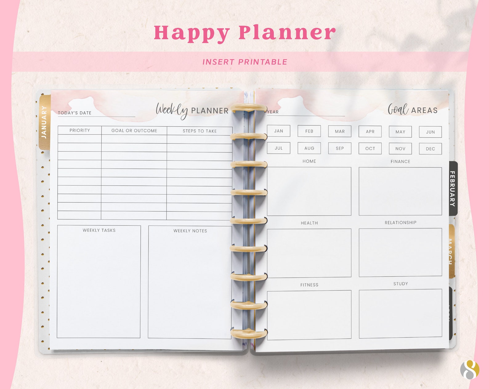 Goal Planner Planner Printable Goal Digger Goal Tracker | Etsy