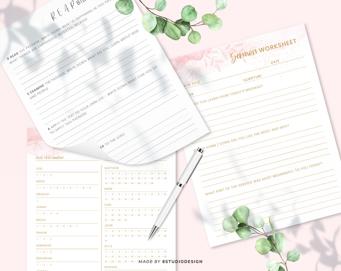 Bible Study Planner Printable Prayer Journal Christian - Etsy