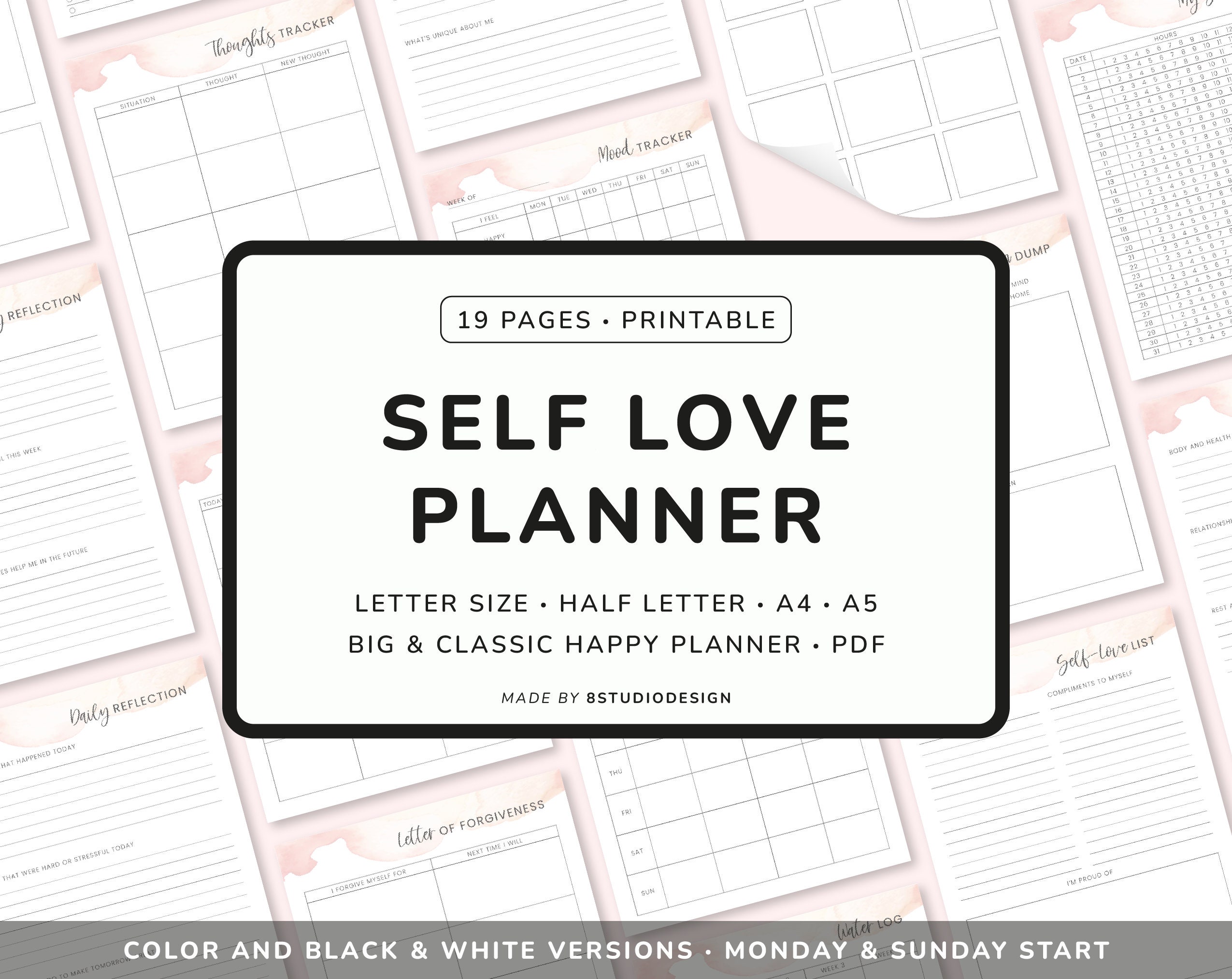 Self Love Journal - Planner Printable, Wellness Journal, Self Care ...