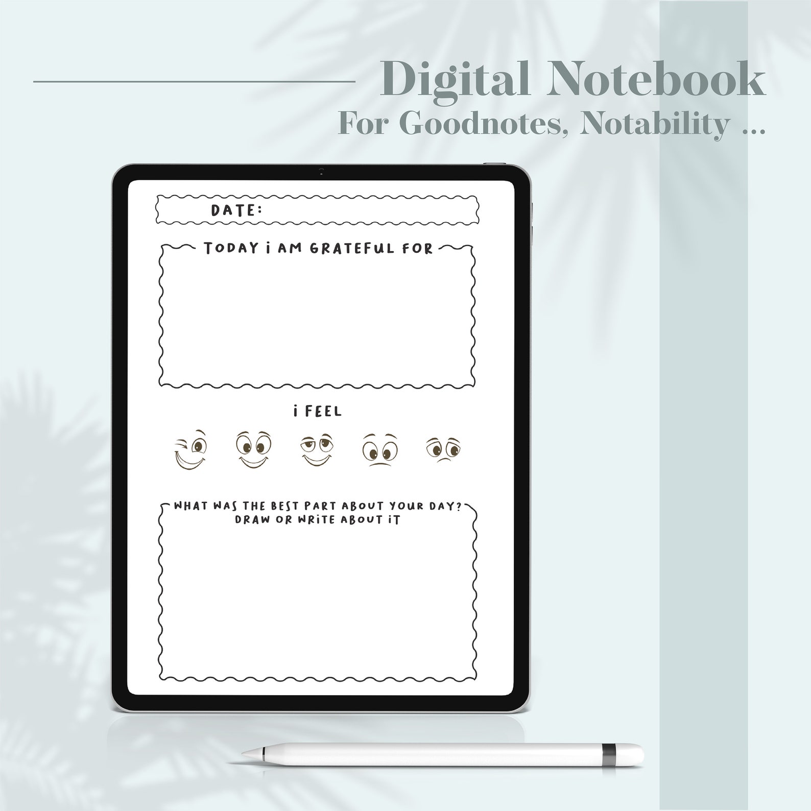 Gratitude Journal for Kids Planner Template KDP Interiors - Etsy
