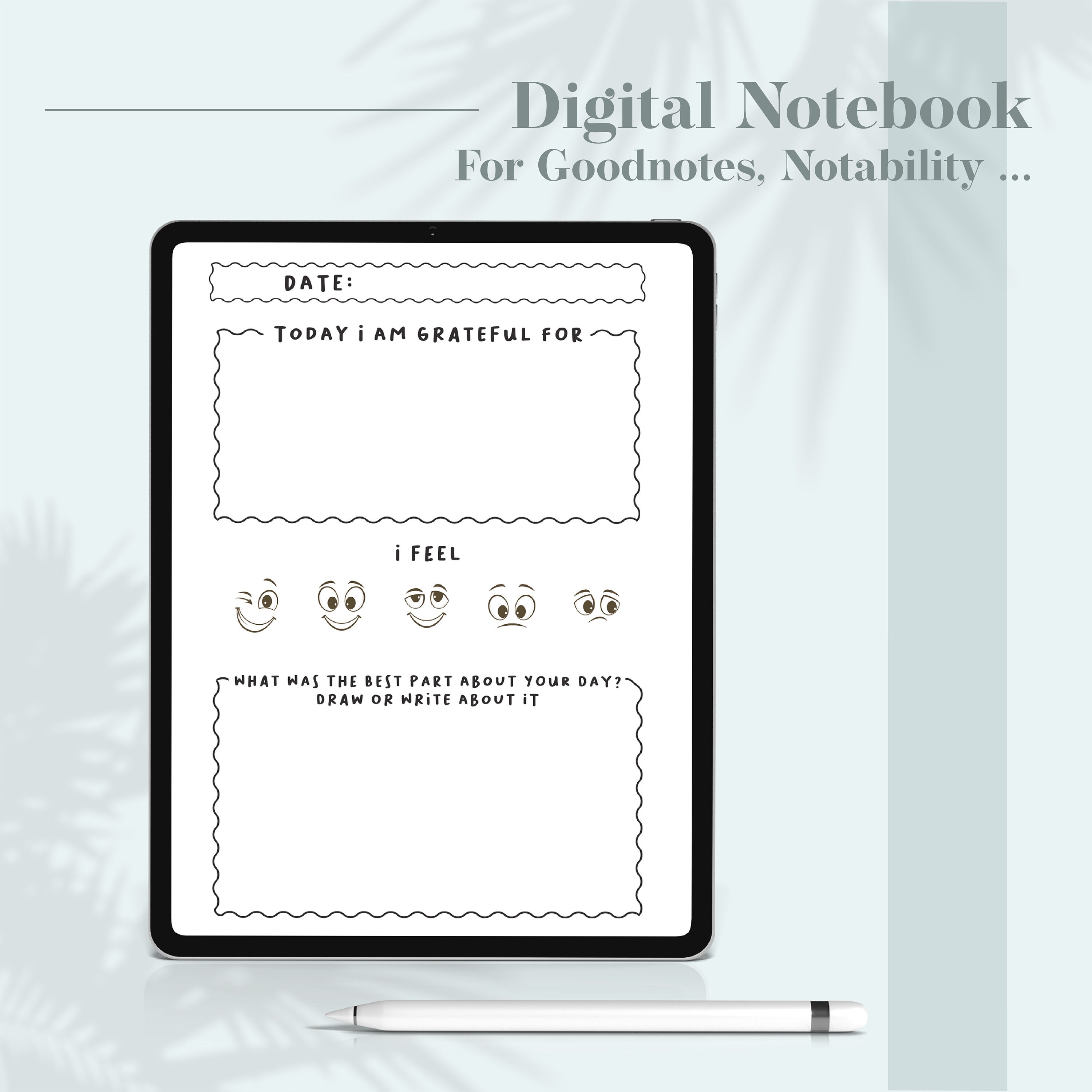 Gratitude Journal for Kids Planner Template - KDP Interiors Editable ...