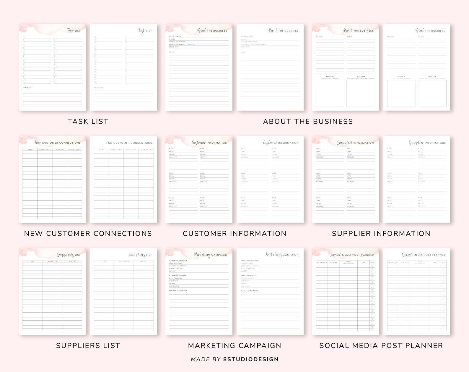 Business Planner Planner Printable, Small Business, Business Organizer ...