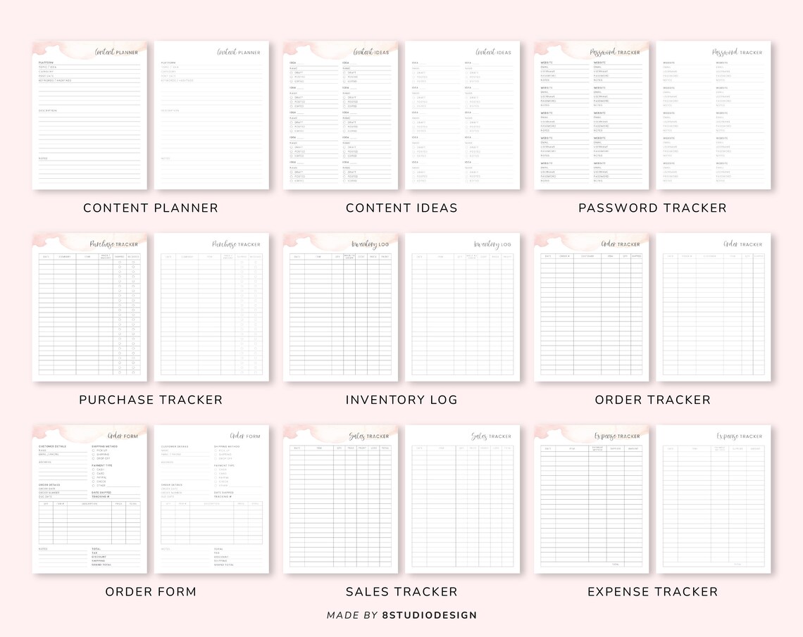 Business Planner Planner Printable, Small Business, Business Organizer ...