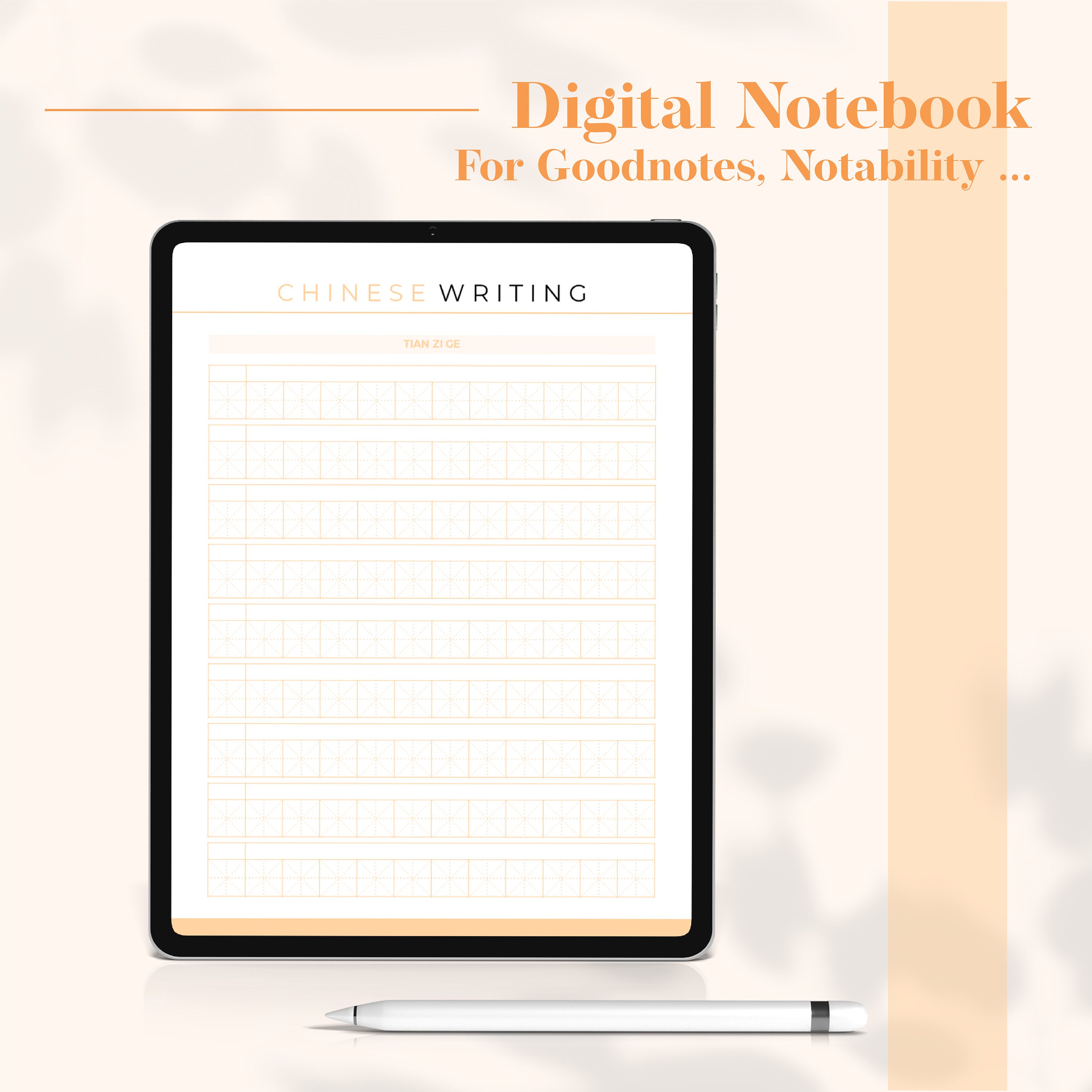 Chinese Writing Practice Planner Template KDP Interiors Editable ...