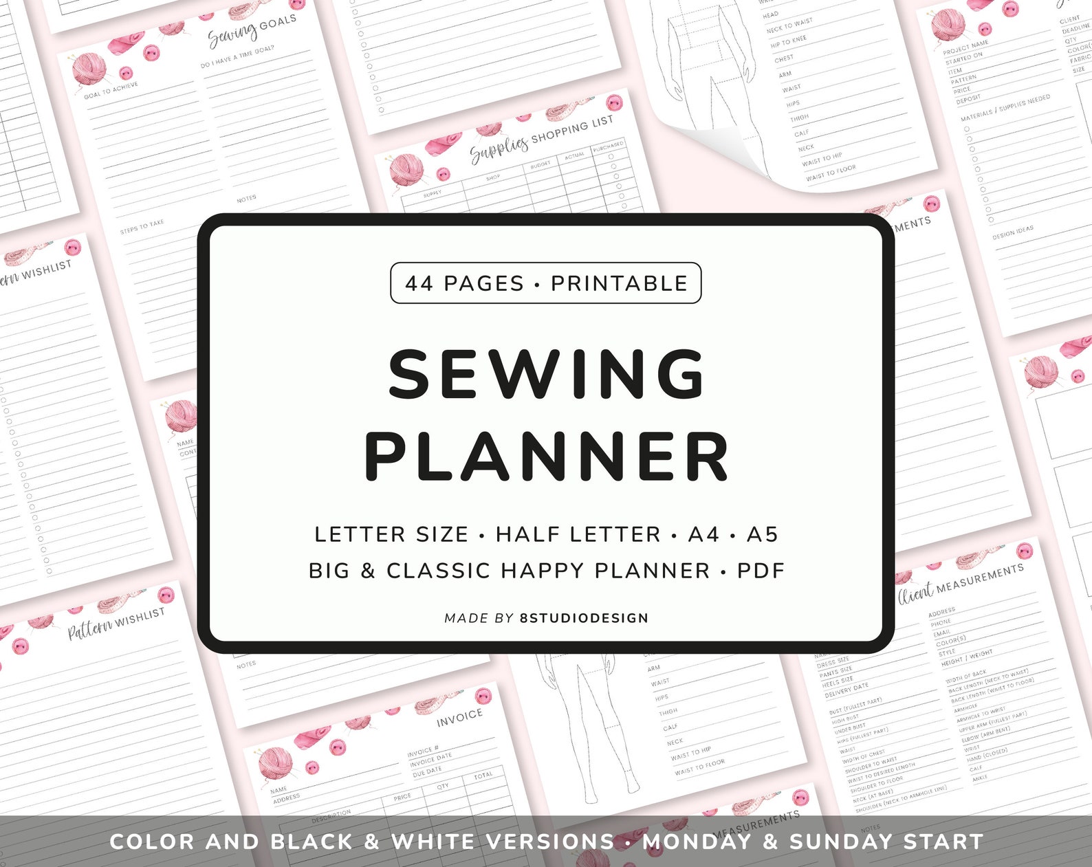 Sewing Planner, Planner Printable, Sewing Project, Planner Journal ...