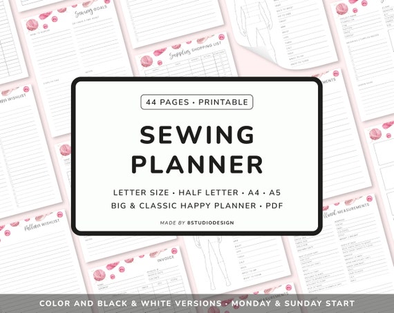 Sewing Planner Planner Printable Sewing Project Planner - Etsy