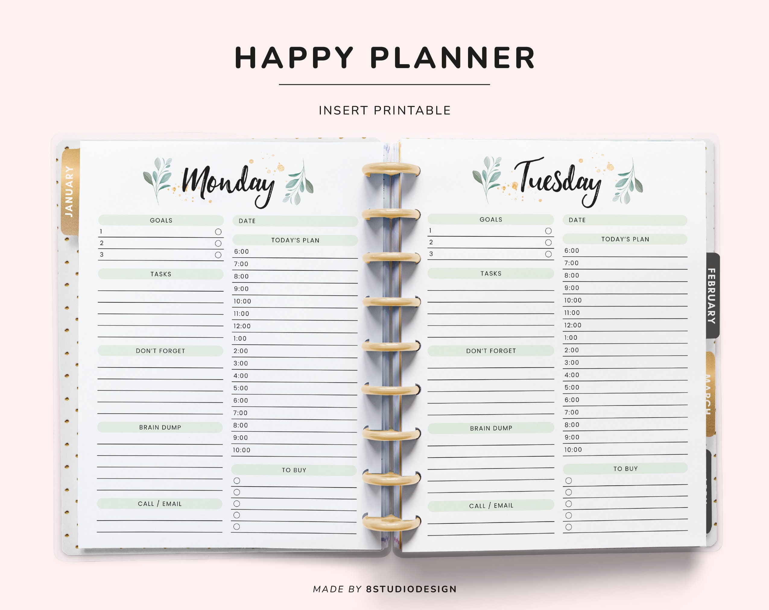 Daily Planner Template Planner Printable to Do List Day - Etsy