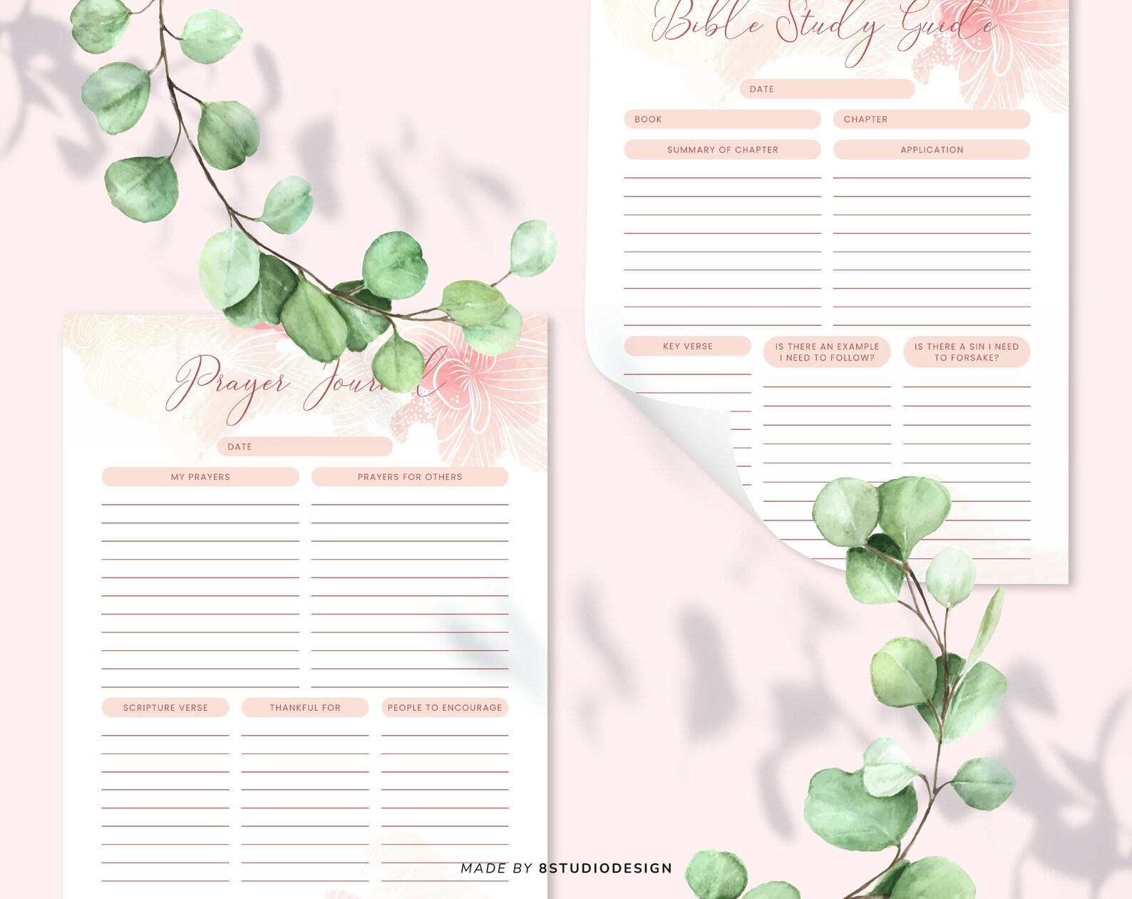 Bible Study Planner Template Planner Printable Prayer - Etsy