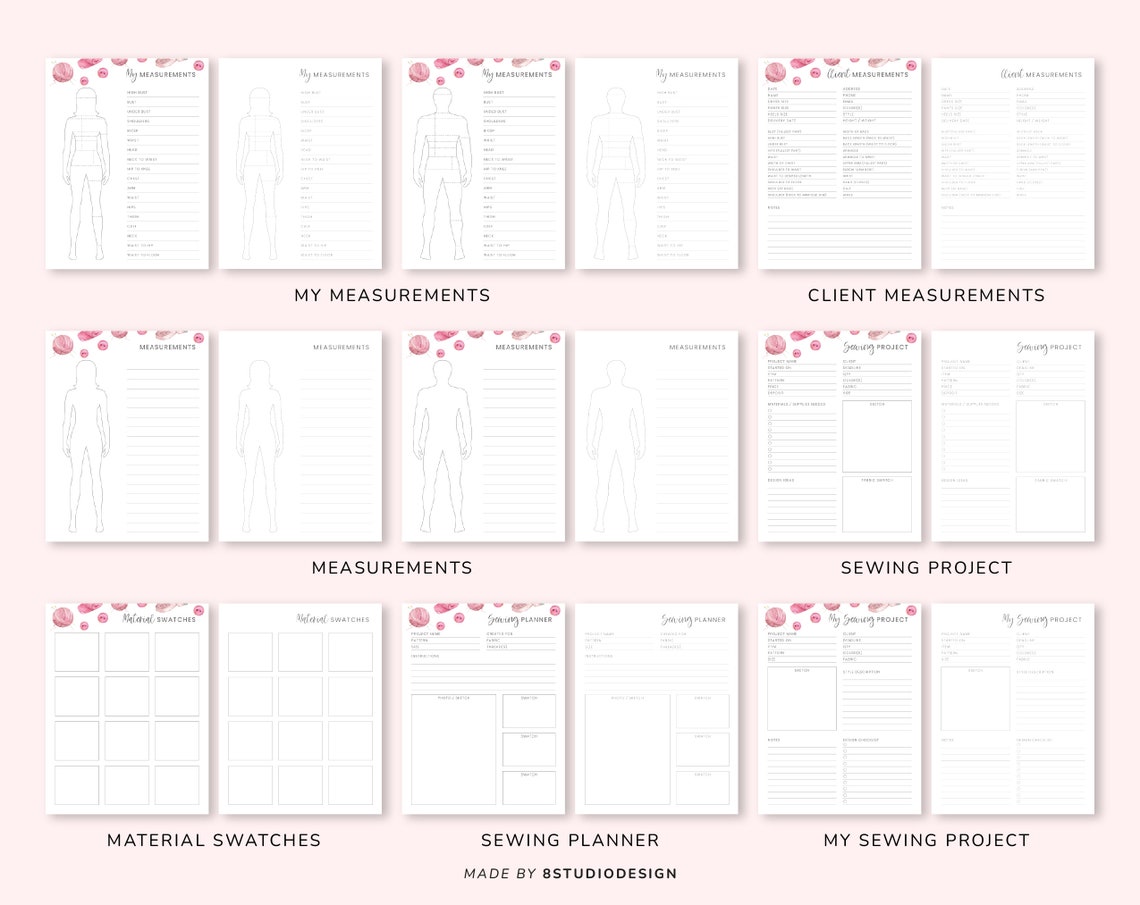Sewing Planner Planner Printable Sewing Project Planner - Etsy
