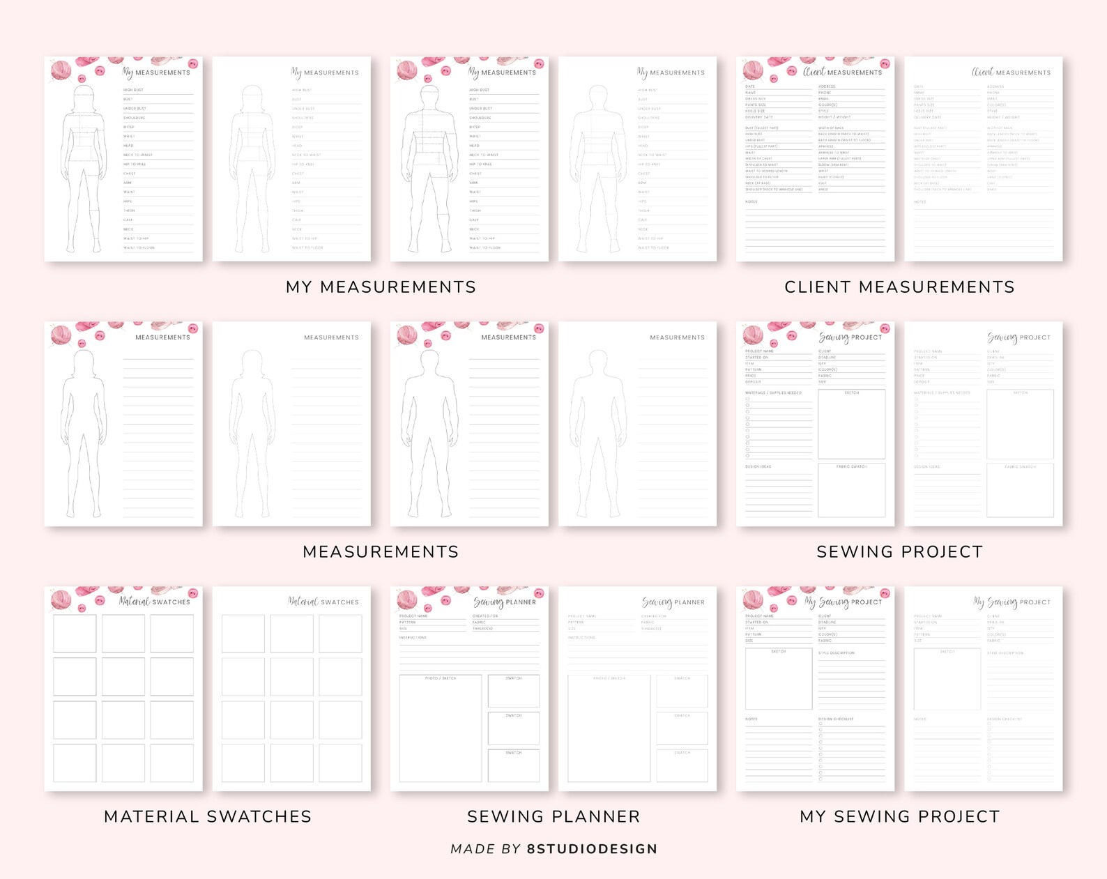 Sewing Planner Planner Printable Sewing Project Planner - Etsy