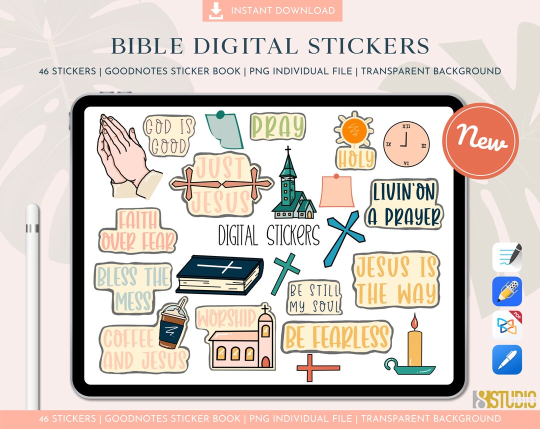 Bible Digital Stickers - Digital Stickers for Goodnotes Planner ...