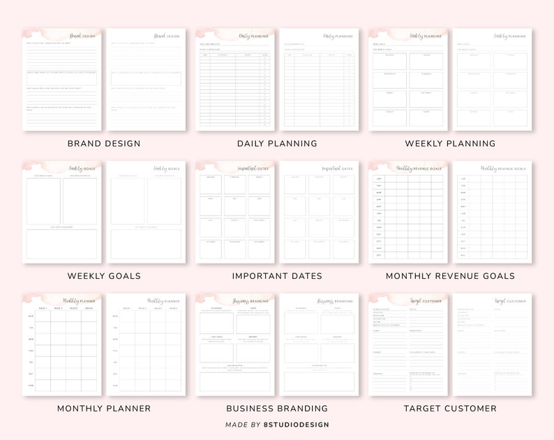 Business Planner Planner Printable, Small Business, Business Organizer ...
