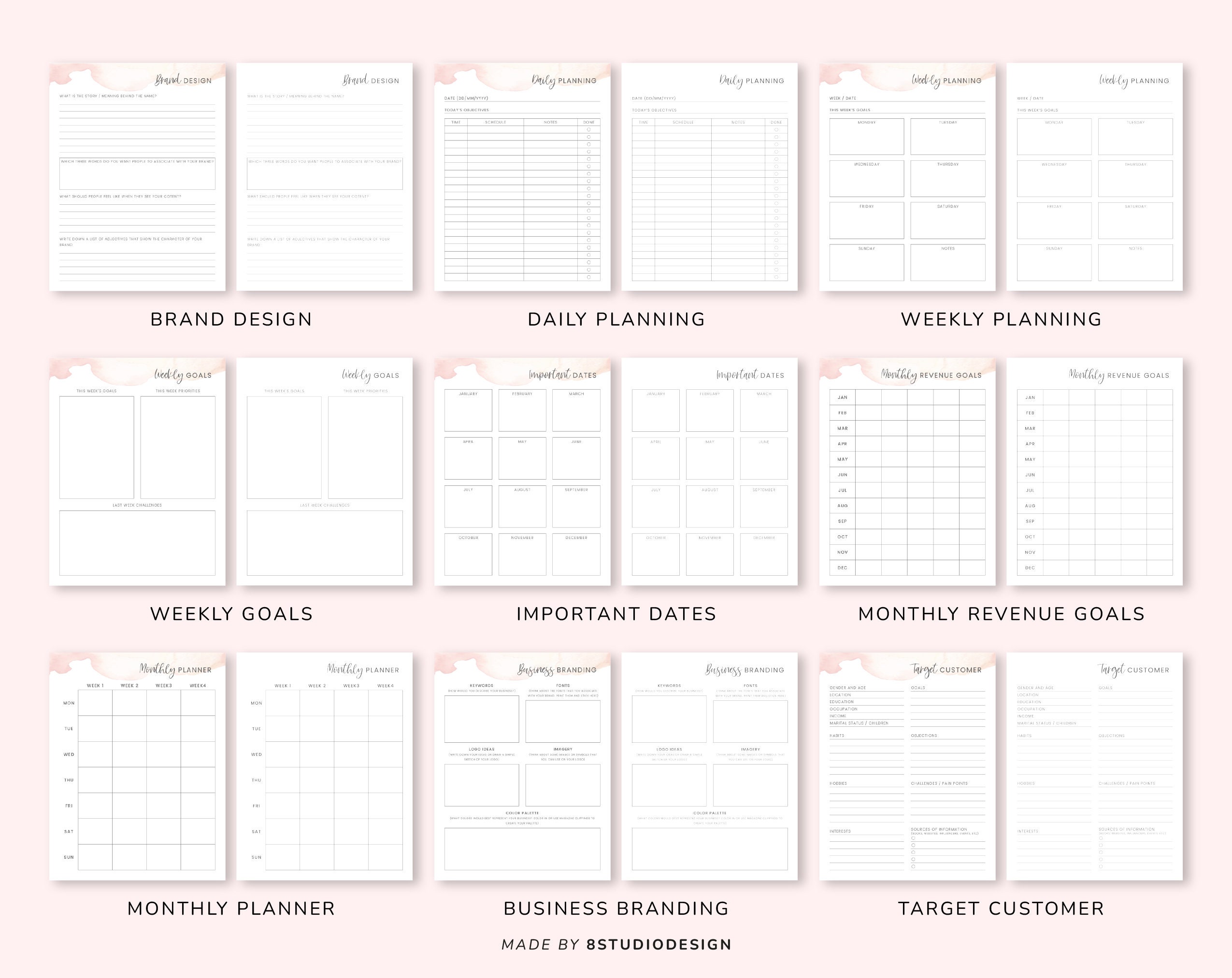 Business Planner Planner Printable, Small Business, Business Organizer ...