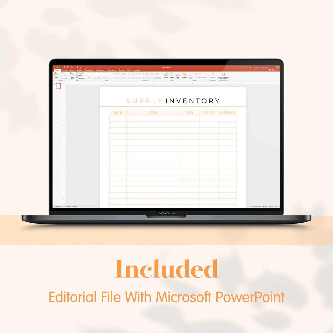 Supply Inventory Log - Planner Template - KDP Interiors Editable ...