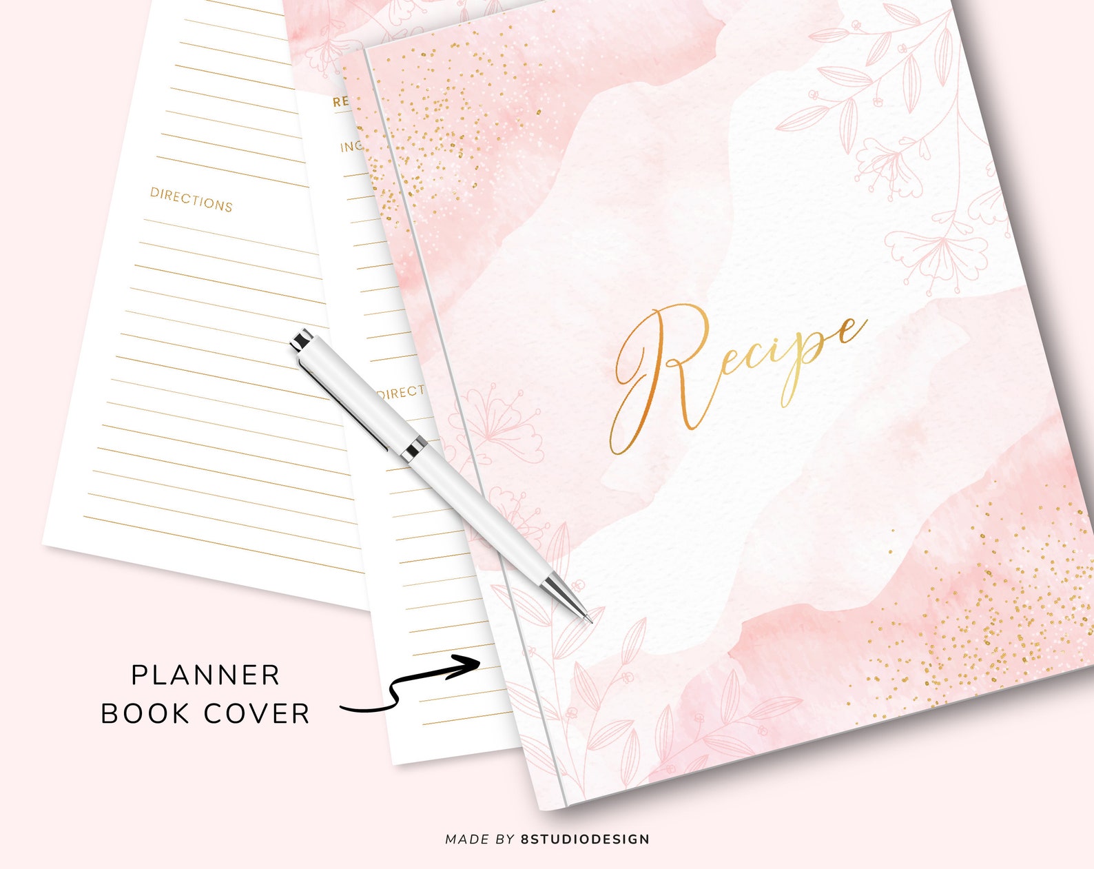 Recipe Planner Printable Recipe Card Recipe Template - Etsy