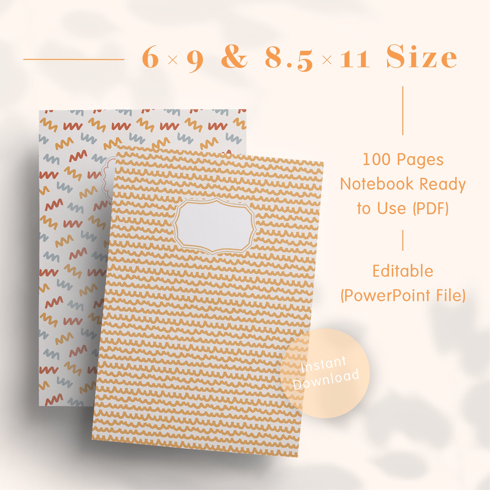 Paperback Book Cover 23 | 6x9+8.5x11 100pages | Digital Pattern ...