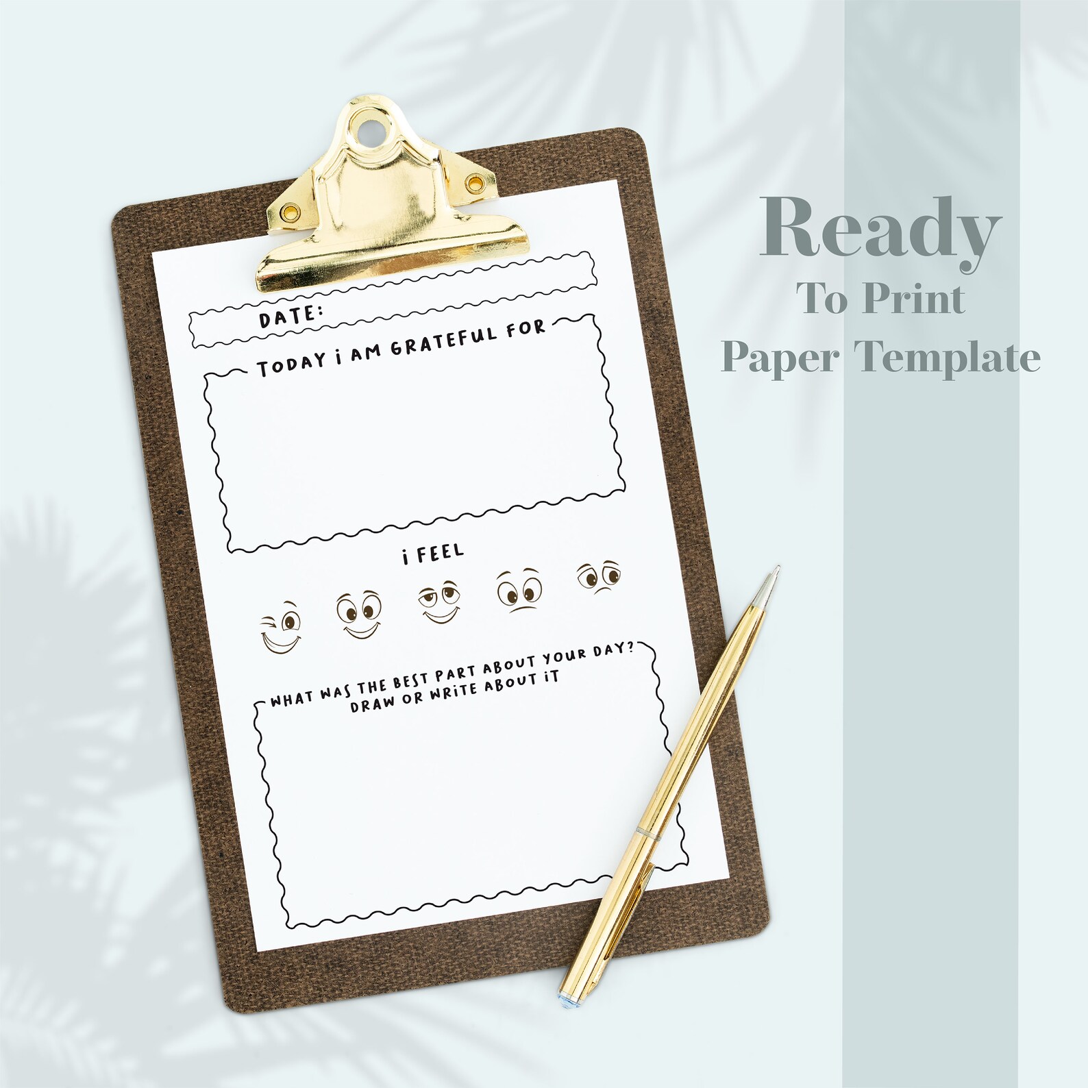 Gratitude Journal for Kids Planner Template - KDP Interiors Editable ...