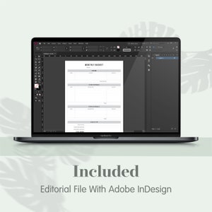Monthly Budget Planner Template KDP Interiors Editable - Etsy