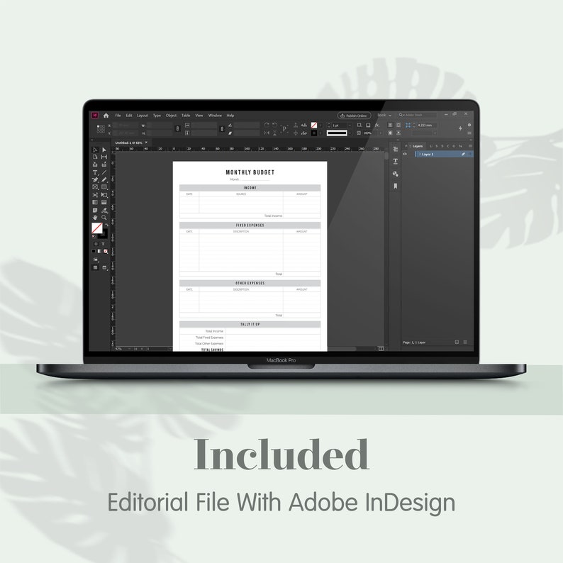 Monthly Budget Planner Template KDP Interiors Editable, Printable PDF ...