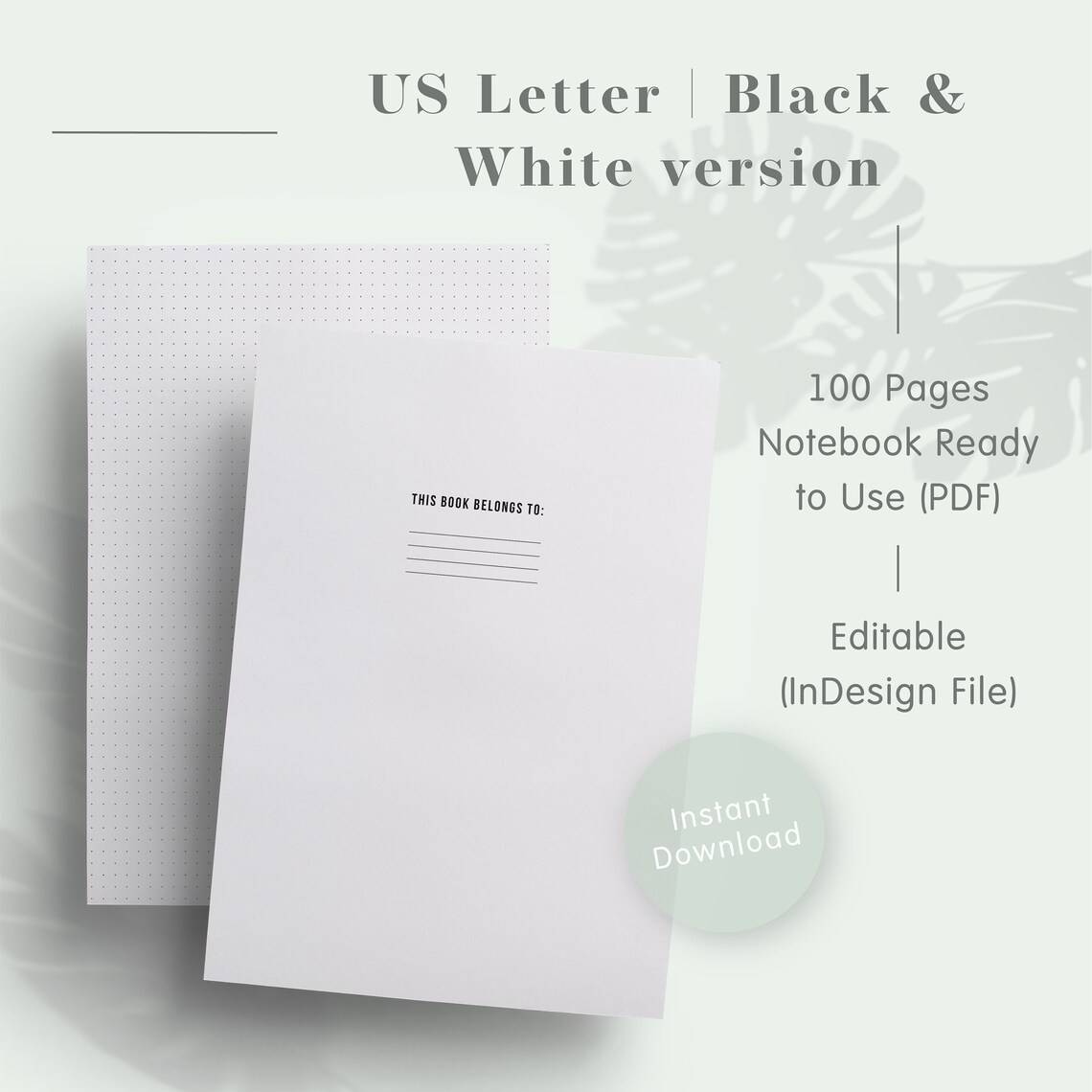 Dot Grid Notebook Printable Template - KDP Interiors Editable ...