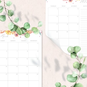 2022 Monthly Planner Printable Dated Month on 2 Pages | Etsy