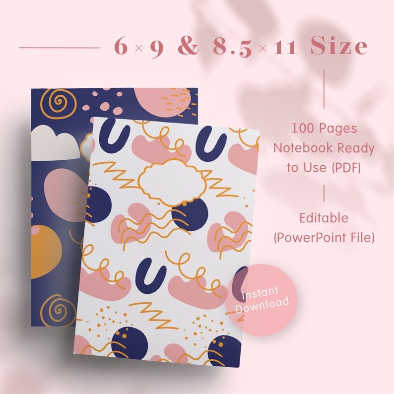 Paperback Book Cover 20 | 6x9+8.5x11 100pages | Digital Pattern ...