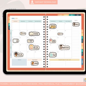 Teacher Stickers for Goodnotes, School Pre-cropped Digital Stickers for ...