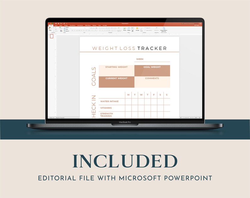 Weight Loss Tracker Planner Template KDP Interiors Editable, Printable ...