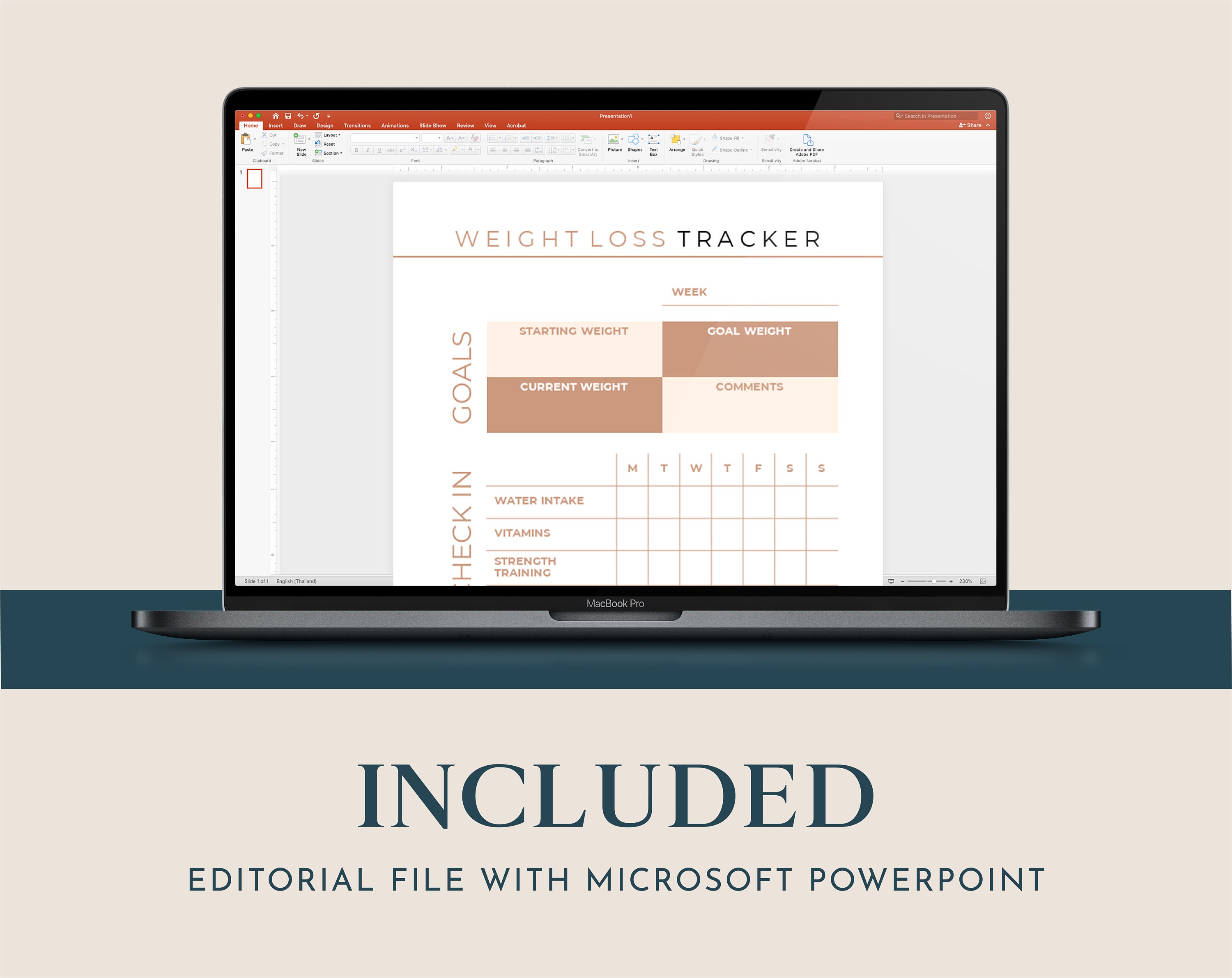 Weight Loss Tracker Planner Template KDP Interiors Editable, Printable ...