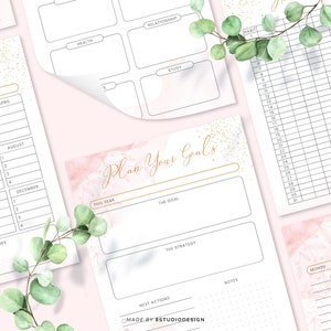 Goal Planner Insert - Planner Printable, Goal Tracker, Goal Setting ...
