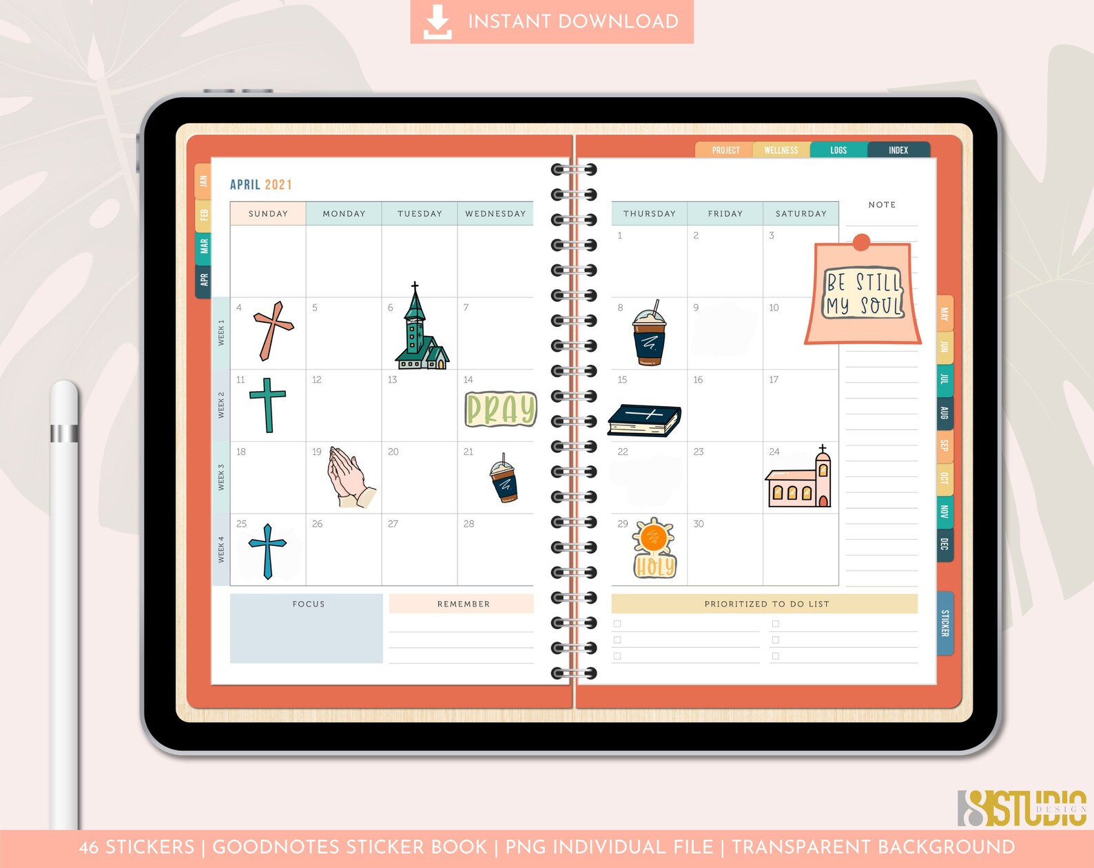Bible Digital Stickers - Digital Stickers for Goodnotes Planner ...