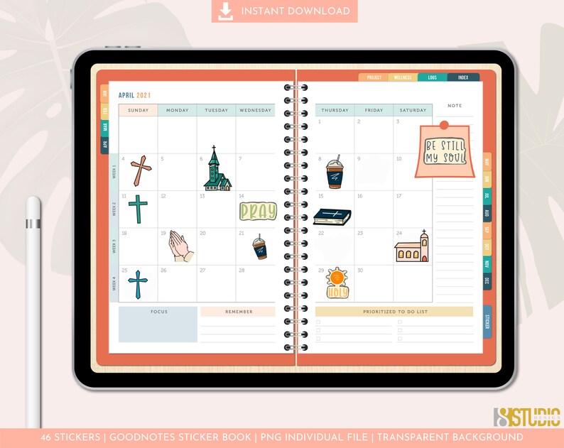 Bible Digital Stickers - Digital Stickers for Goodnotes Planner ...