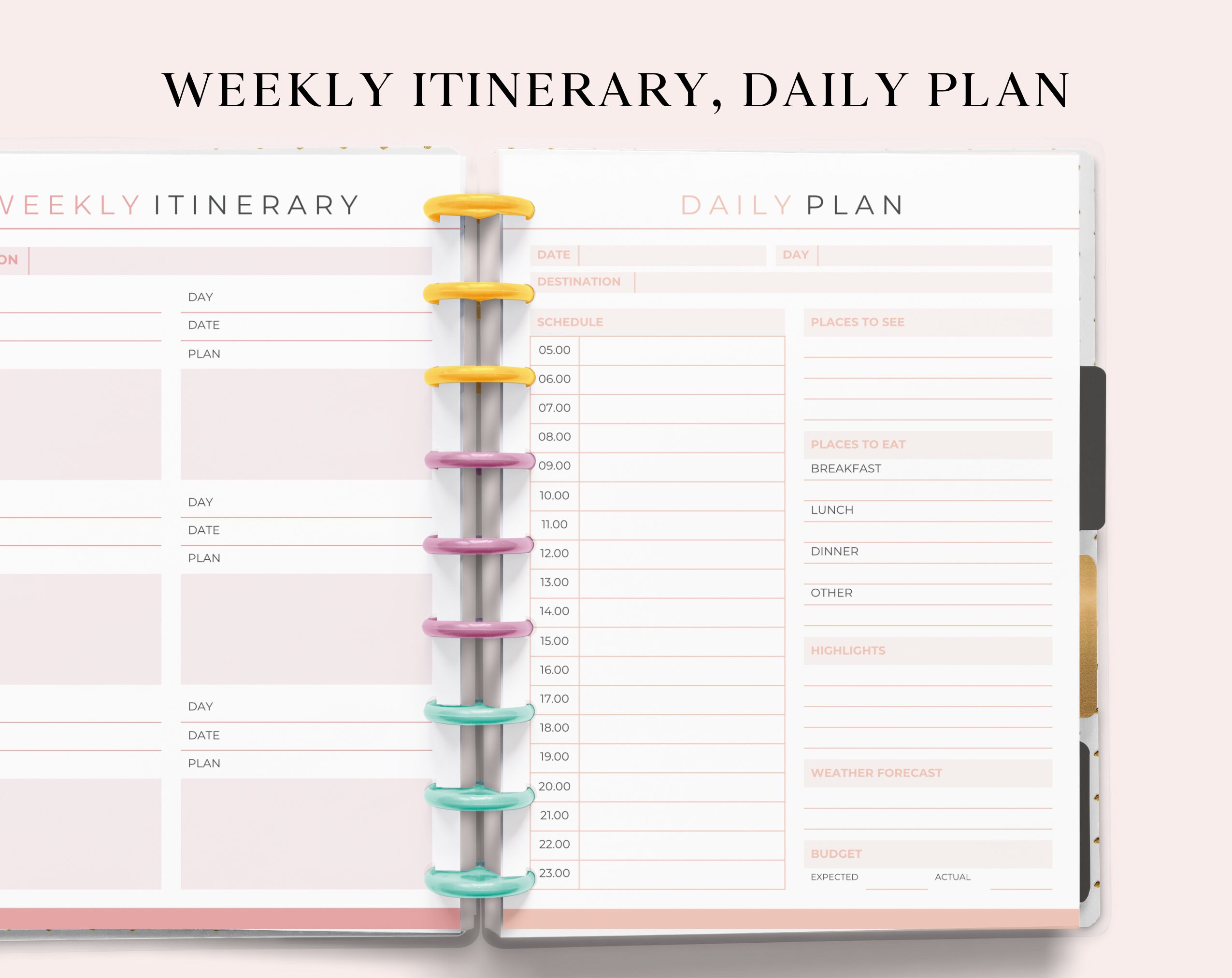 Travel Planner Printable - Travel Planner Itinerary, Planner Template ...