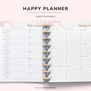 Meal Planner Printable Bundle - Weekly Meal Planner, Grocery List ...