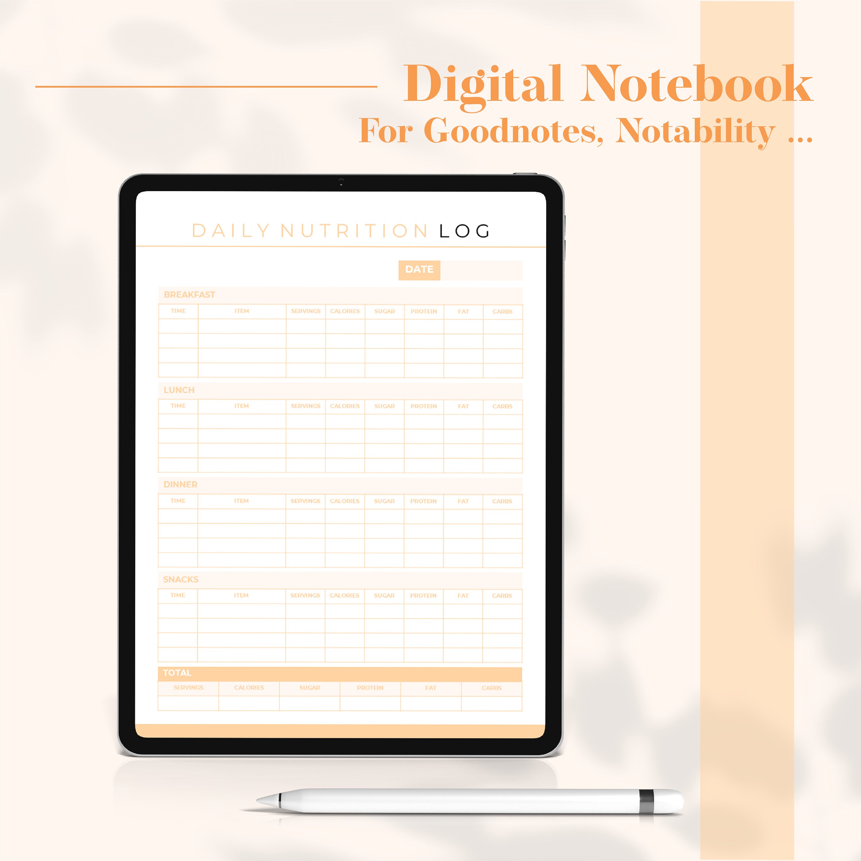 Daily Nutrition Log Printable PDF Powerpoint Editable Etsy daily-nutrition-log-printable-pdf-powerpoint-editable-etsy