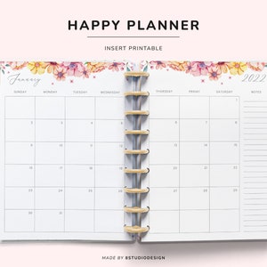 2022 Monthly Planner Printable, Dated Month on 2 Pages, Monthly ...