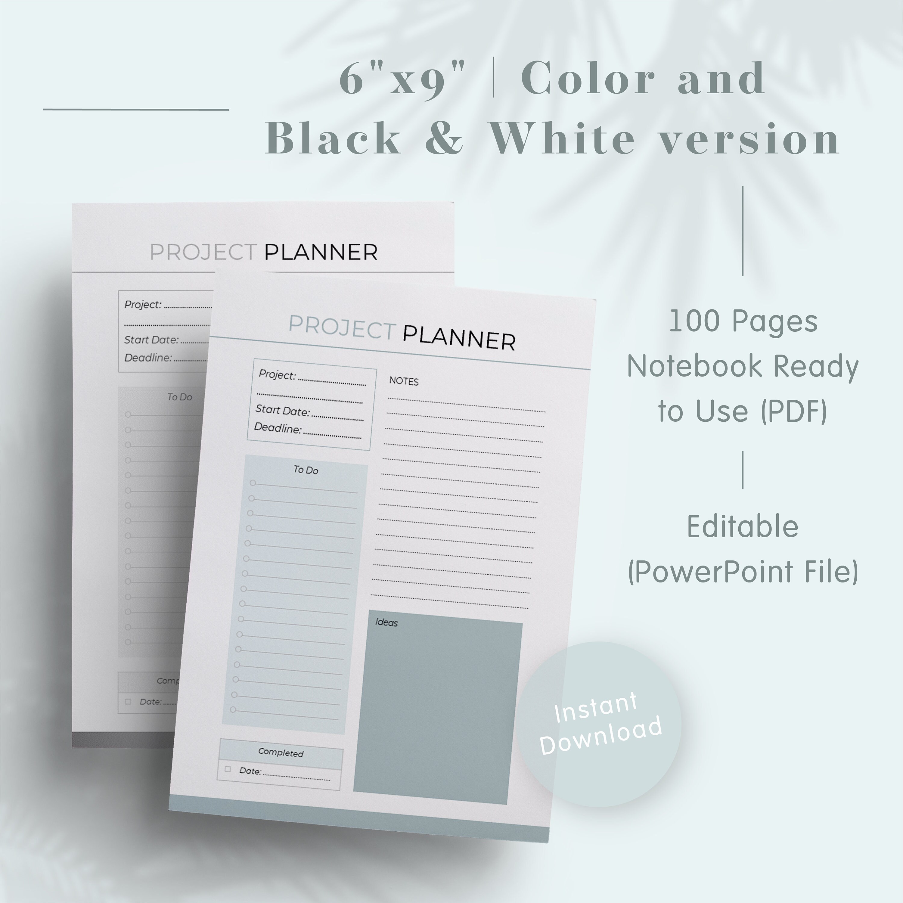 Project Draft Planner Printable Template KDP Interiors Editable, Printable PDF, Editable ...