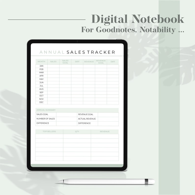 Sales Tracker Planner Template - KDP Interiors Editable, Printable PDF ...