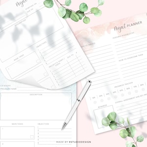 Project Planner Printable - Productivity Planner, Project Management ...