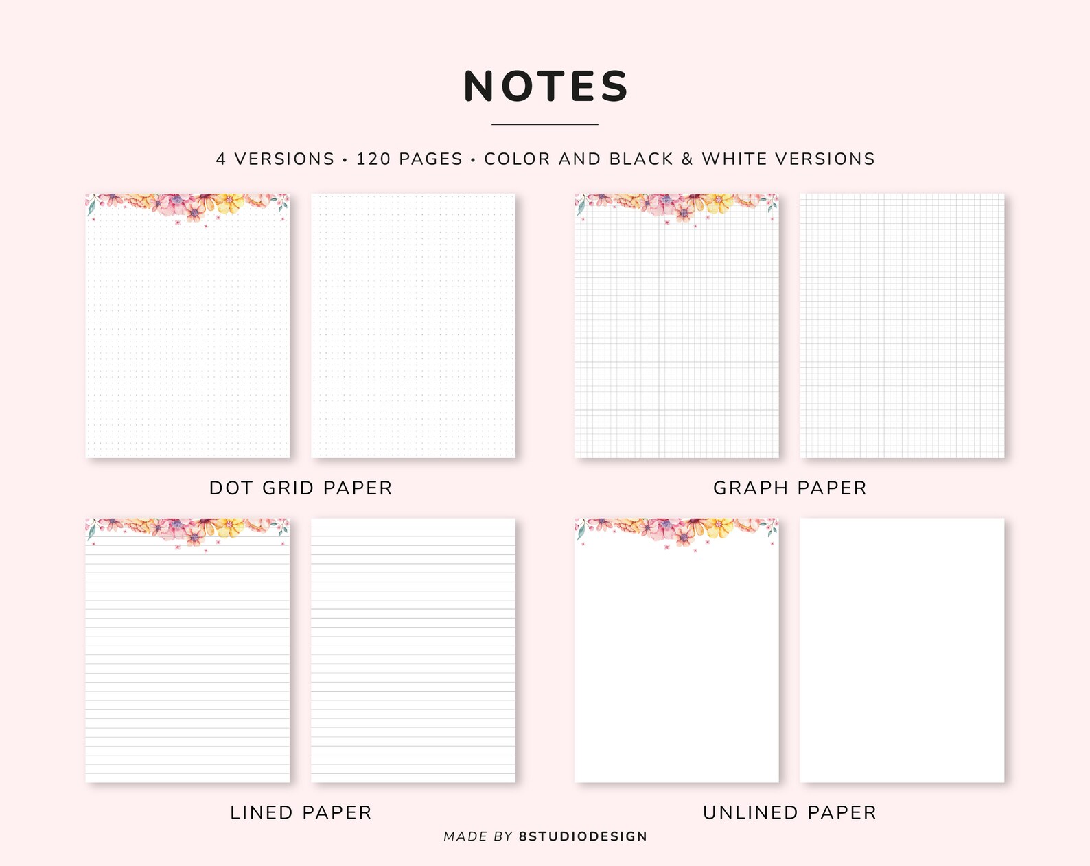 2022 Monthly Planner Printable, Dated Month on 2 Pages, Monthly ...