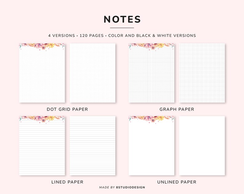 2022 Monthly Planner Printable, Dated Month on 2 Pages, Monthly ...