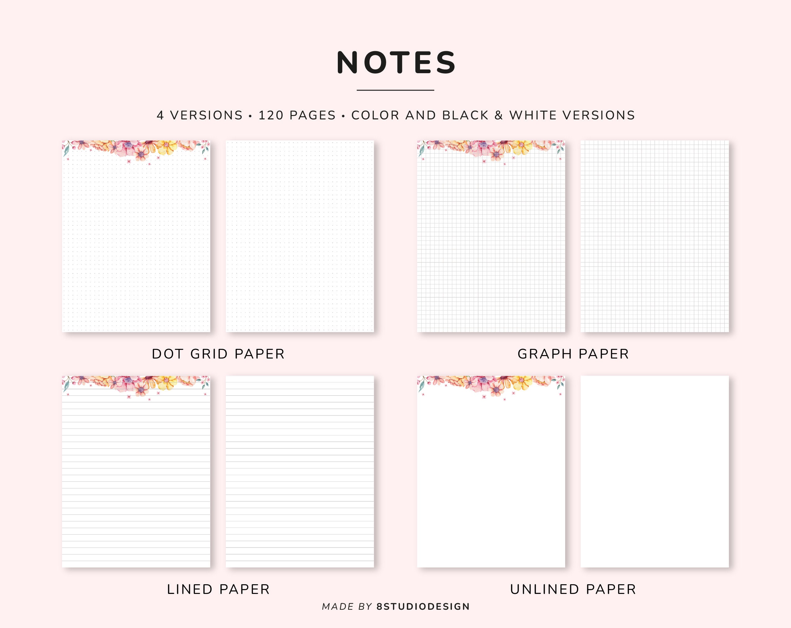 2022 Monthly Planner Printable, Dated Month on 2 Pages, Monthly ...