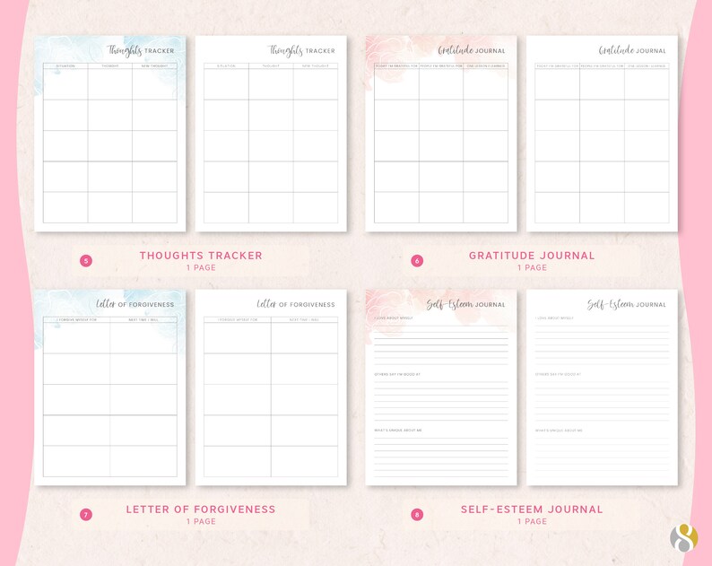 Self Love Journal Planner Printable Wellness Journal Self | Etsy