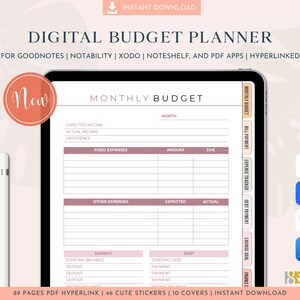 Digital Budget Planner for iPad - Budget Planner for Goodnotes Ipad ...