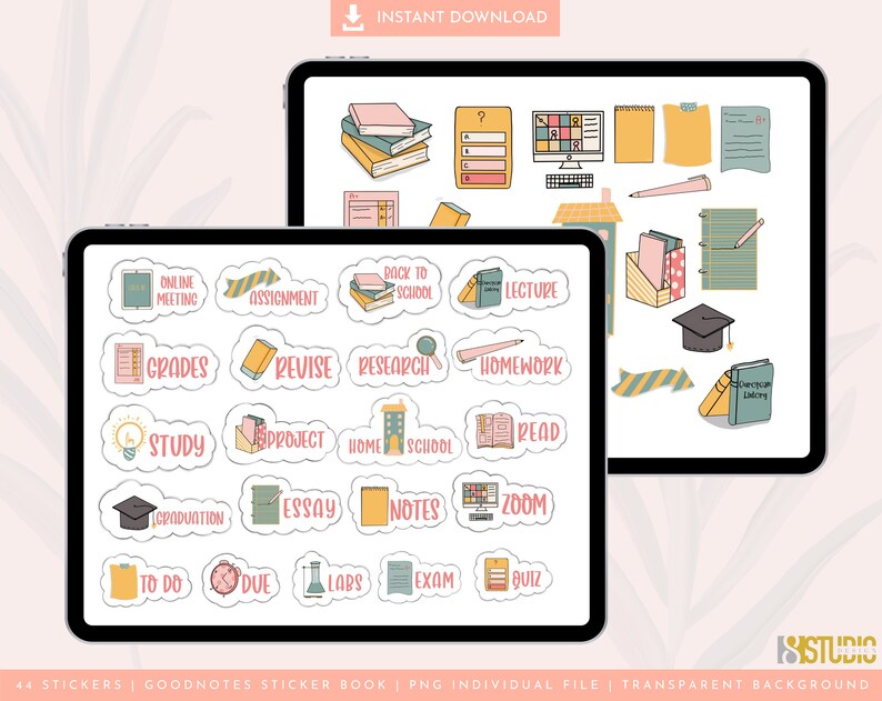 Student Digital Planner Sticker - Digital Stickers for Goodnotes ...