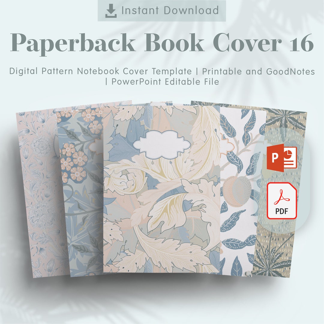 Paperback Book Cover 16 | 6x9+8.5x11 100pages | Digital Pattern ...