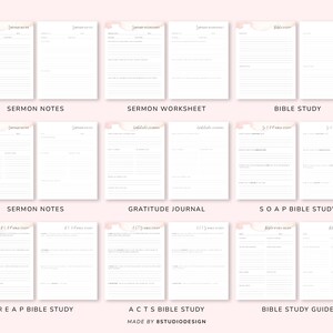 Bible Study - Planner Printable, Prayer Journal, Christian Planner ...